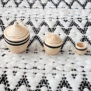 Vintage | Accents | Aztec Stackable Baskets With Lids Set Of 6 | Poshmark